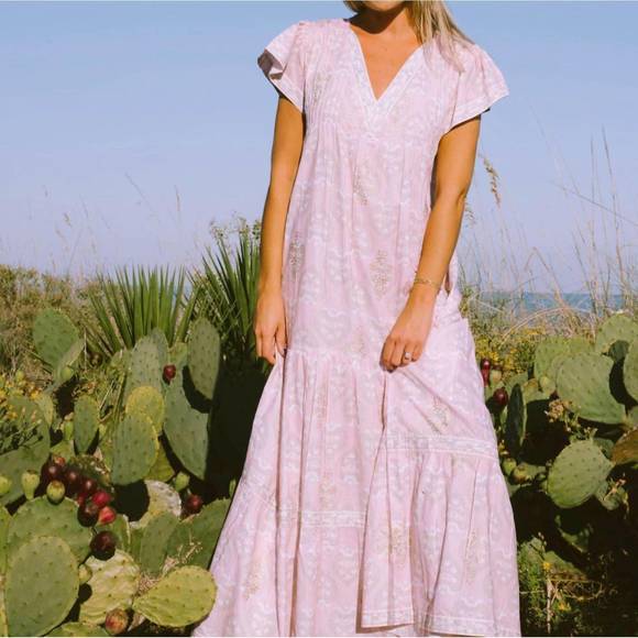 La Plage | Dresses | New La Plage Bailey Maxi Dress In Rev Heart Shell ...